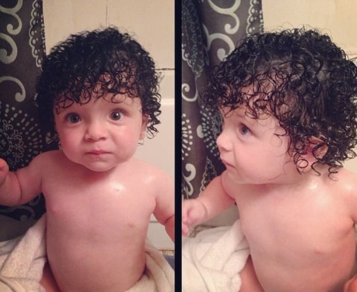 50 Cute Babies Born With Full Heads Of Hair
