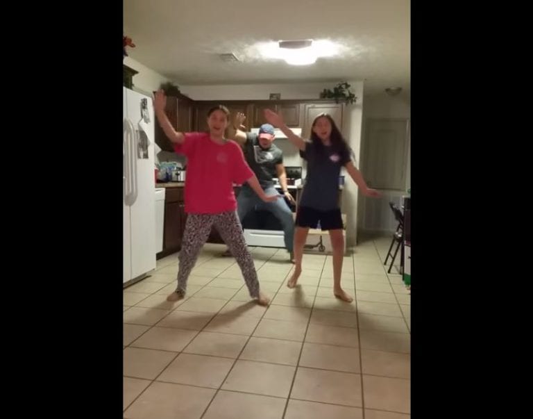 Dad Steals Girls’ Spotlight With Killer Dance Moves