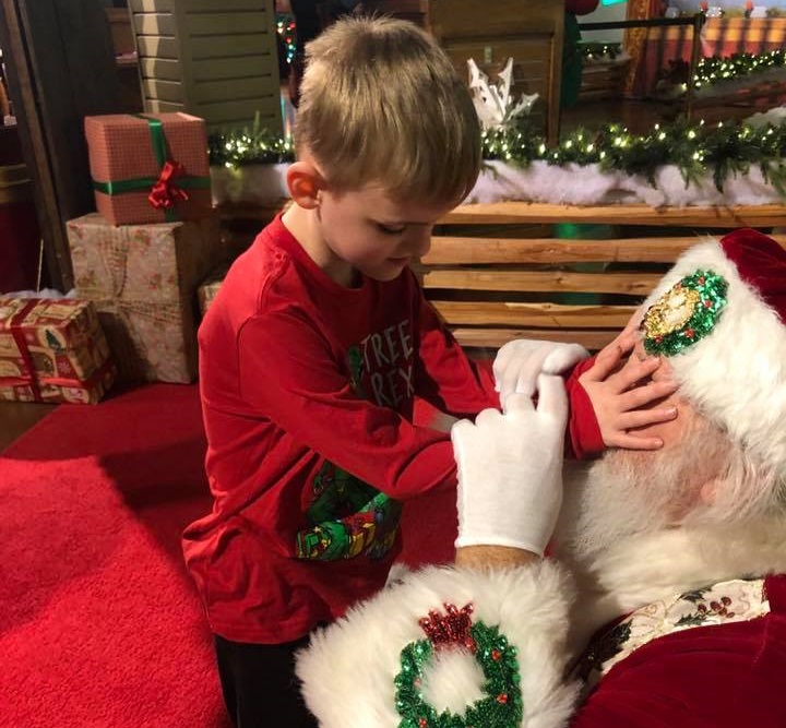 Mom In Tears Watching Santa Claus Visit With Her Blind Autistic Son