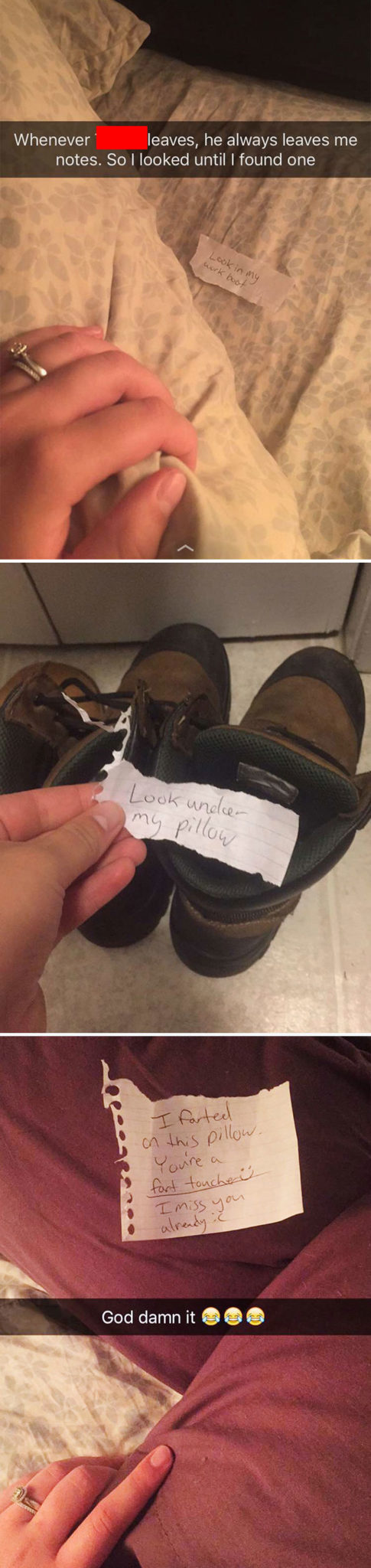 75 unconventional ‘love notes’ written by partners with a sense of humor