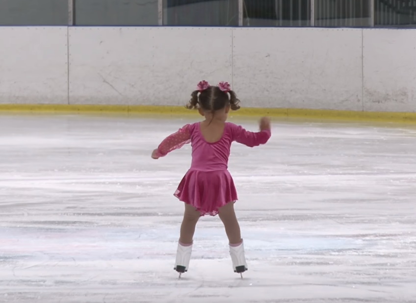 Tiny Girl Charms Judges With Skating Routine