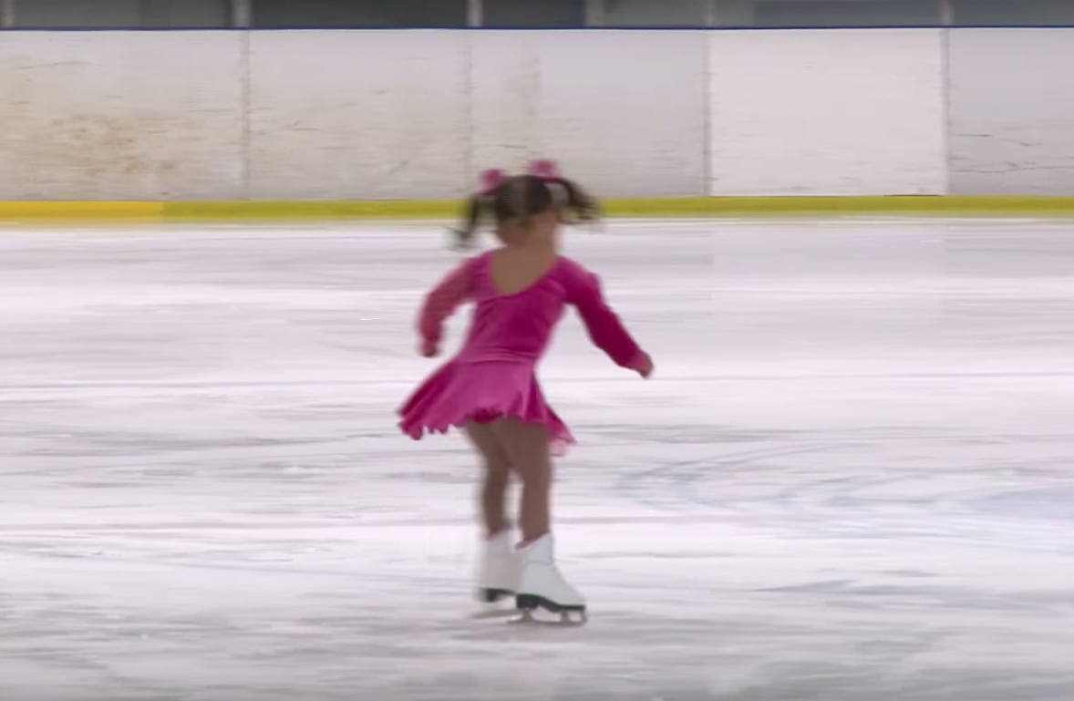 Tiny Girl Charms Judges With Skating Routine