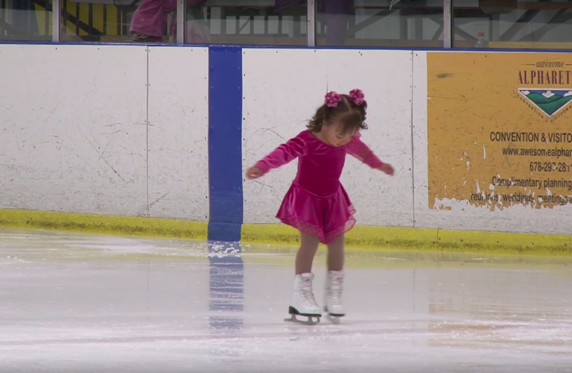 Tiny Girl Charms Judges With Skating Routine