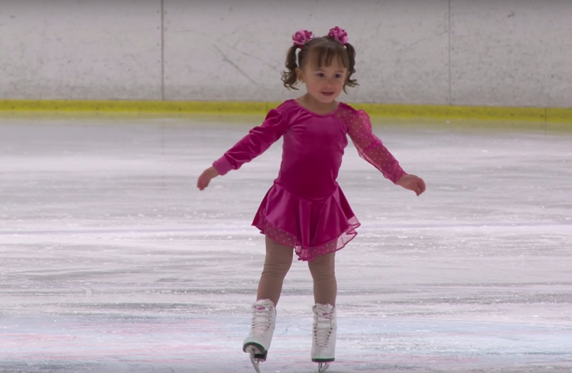Tiny Girl Charms Judges With Skating Routine