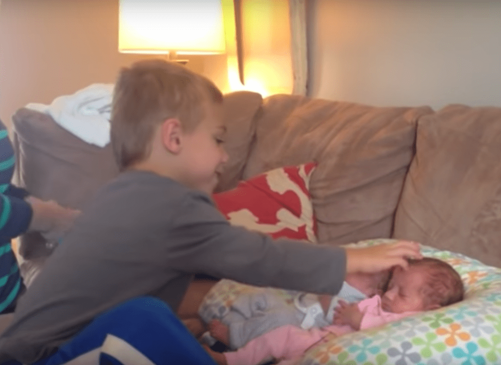 Big Brother Gets To Meet His Triplets Siblings For The 1st Time
