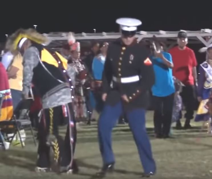Native american and marine join forces for unforgettable pow-wow ...