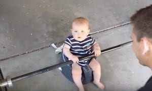 75 Funny babies trying to exercise for a healthy body