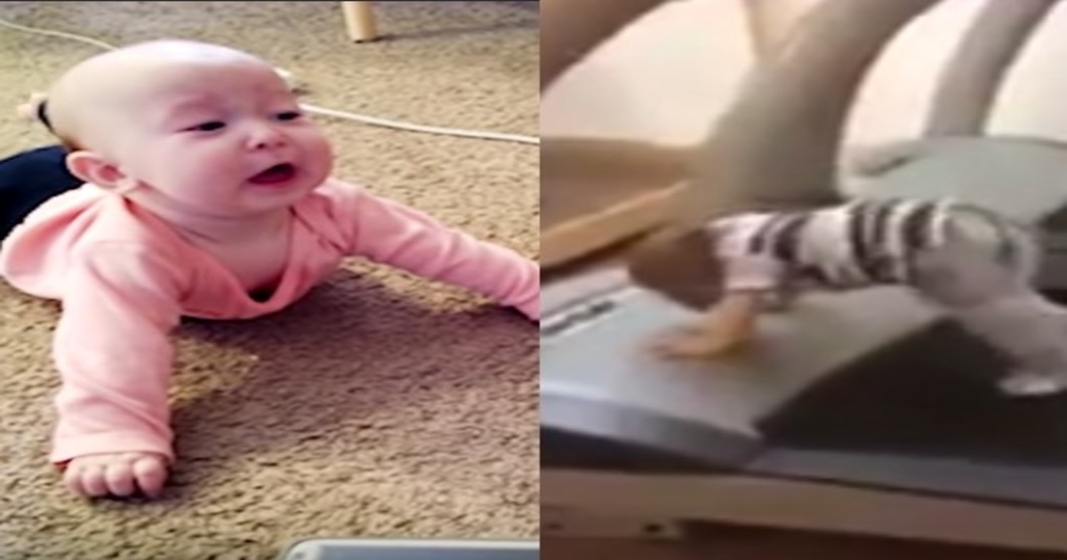 75 Funny babies trying to exercise for a healthy body