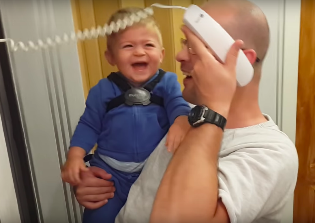 Baby Can’t Get Enough Of Daddy Answering The Phone