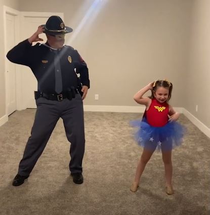 Officer And Daughter Perform Adorable Dance During Quarantine