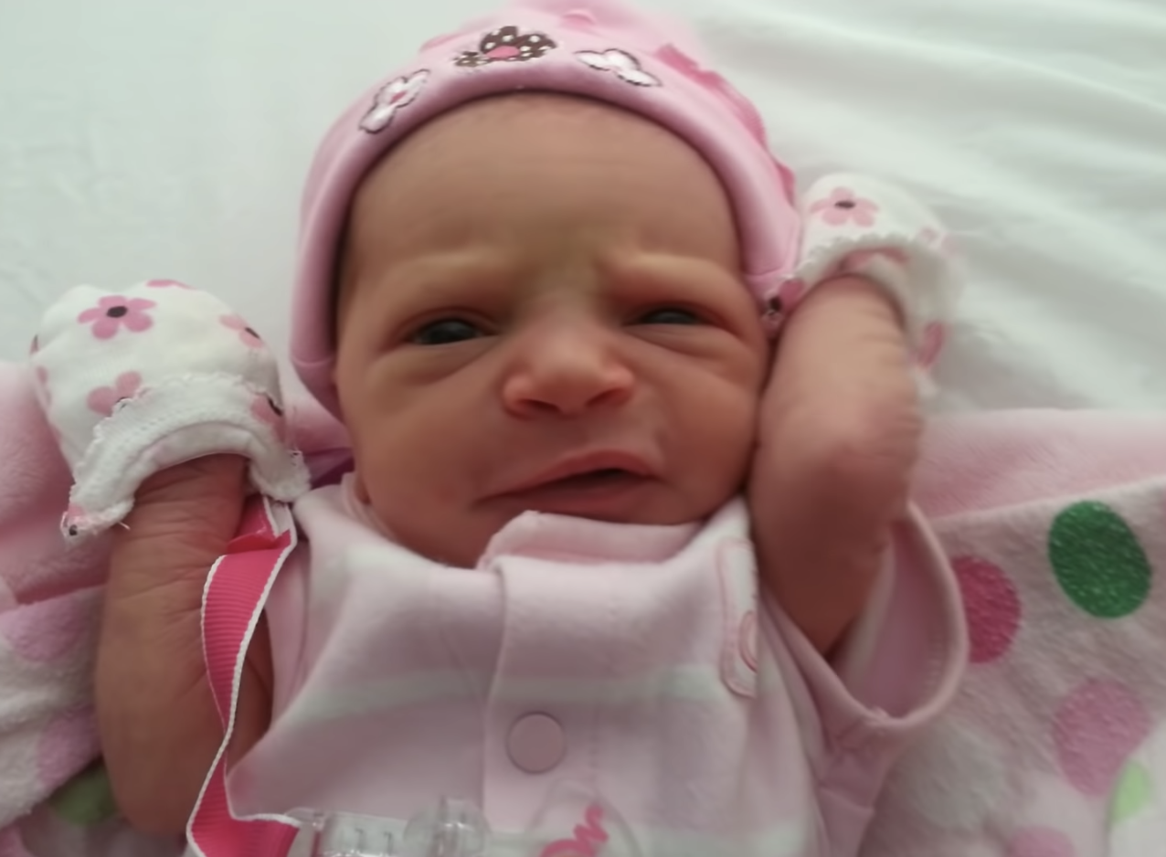 Infant Baby Girl’s Morning Stretch Is Too Cute