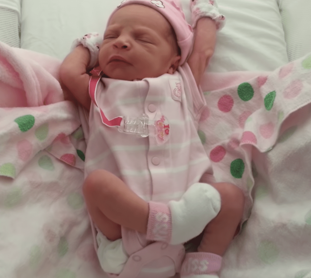 Infant Baby Girl’s Morning Stretch Is Too Cute