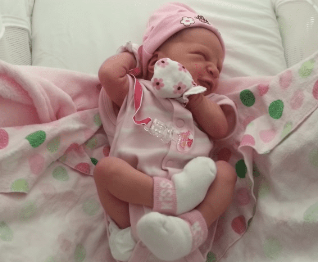 Infant Baby Girl’s Morning Stretch Is Too Cute