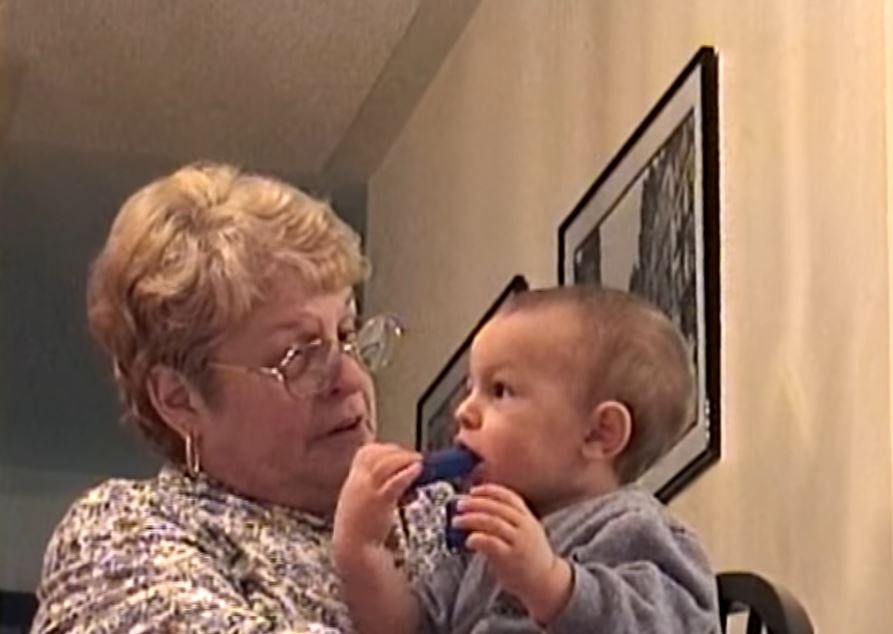 Baby thoroughly answers each of grandma’s questions