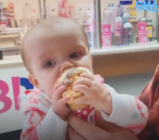 Baby Girl Absolutely Loves Her First Taste Of Ice Cream