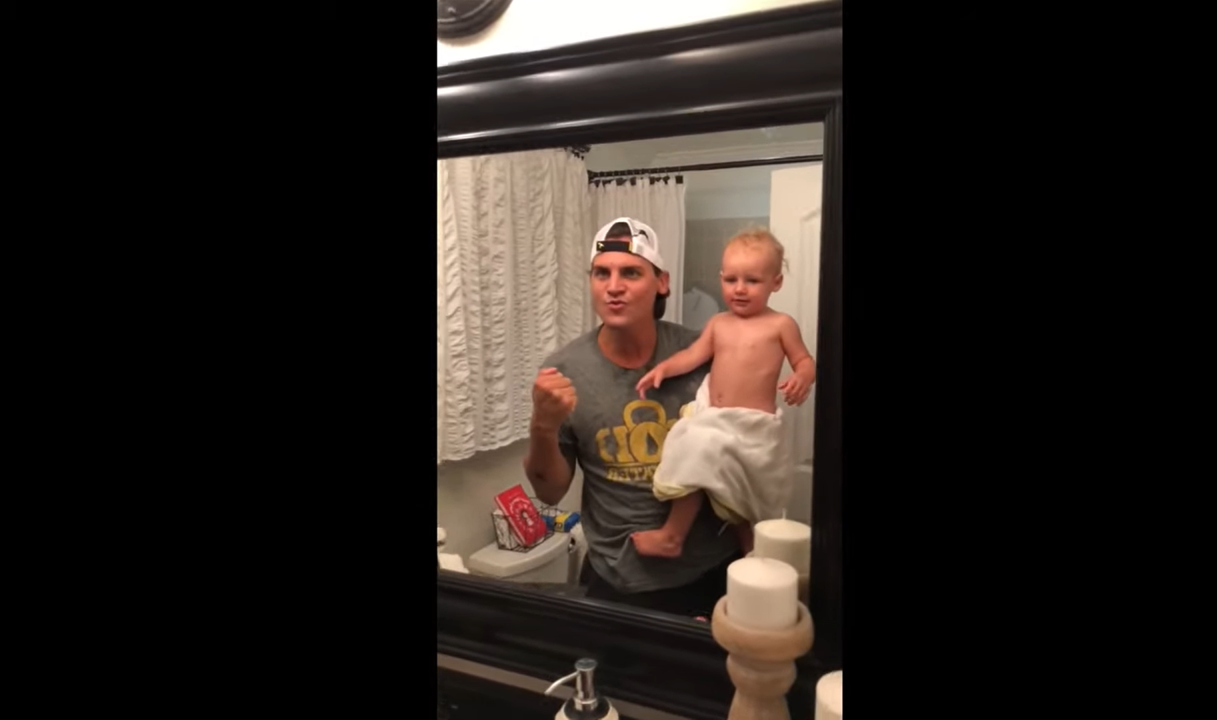 Dad’s sweet pep talk to his baby girl has the internet applauding