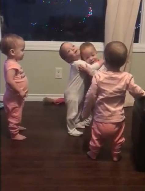 Quadruplet’s “Hug Fest” Turns Hilarious