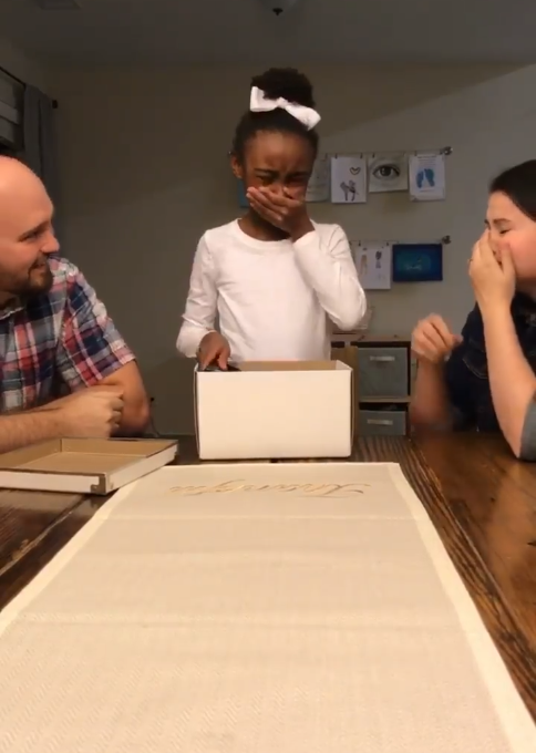 Girl surprised with gift of adoption on her birthday