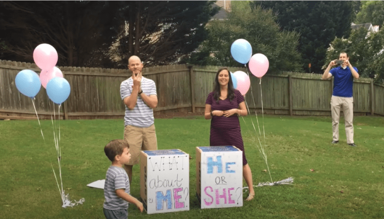 Couple stuns their friends and family at gender reveal party when they ...
