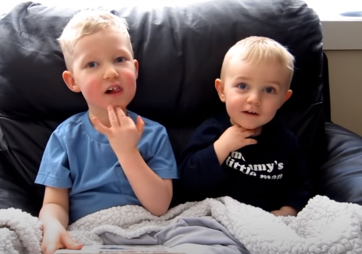 3-Year-Old Reads Book To Little Brother In Sign Language