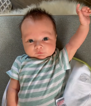 Little Baby Adorably Stretches After Being Unswaddled