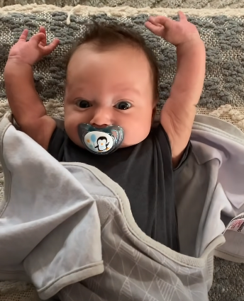 Little Baby Adorably Stretches After Being Unswaddled