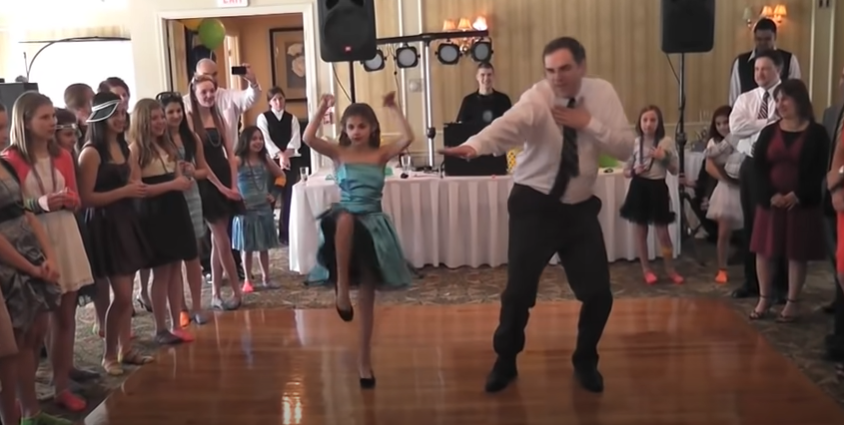 Dad hesitant when daughter wants to dance only to bust out the moves ...
