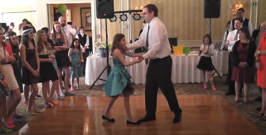 Dad hesitant when daughter wants to dance only to bust out the moves ...