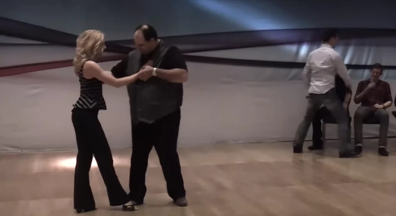 Husband watching on has to be held back when wife’s dance routine gets ...
