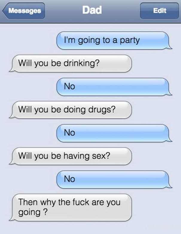 53 times dads texted their kids with the most 'dad' texts ever