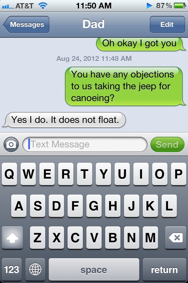 53 times dads texted their kids with the most 'dad' texts ever