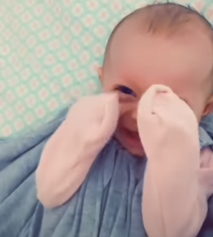 Adorable Baby Melts Hearts Getting Unswaddled After Nap