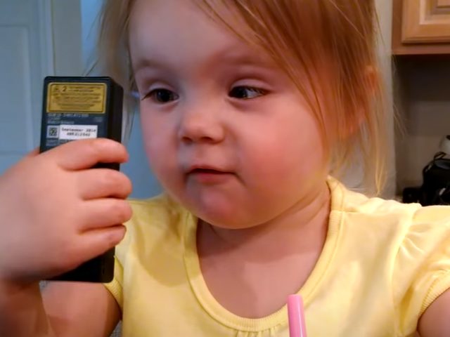 Toddler mimicking adults on the phone is an adorable mirror we’re not ...