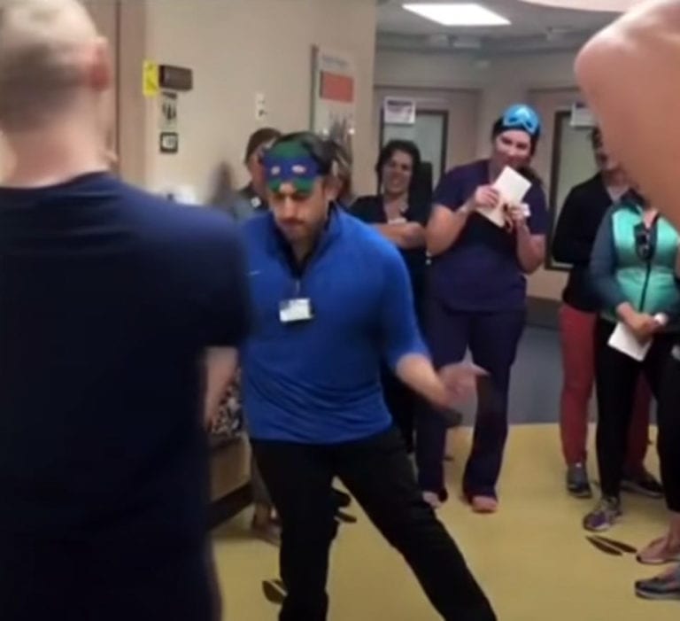 Nurse spreads joy around children’s hospital with his fun dancing and ...