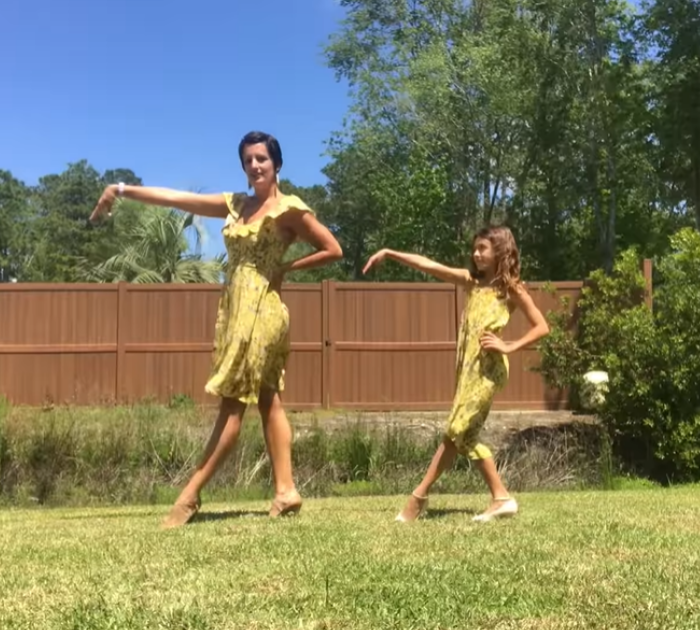 Mom and daughter give everything they’ve got in footloose dance routine