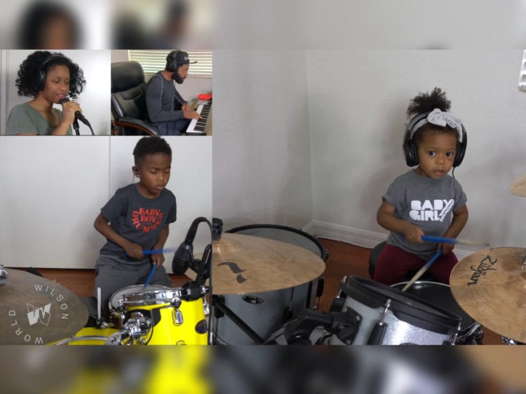 Adorable 2-year-old joins the family band, steals the show with her ...