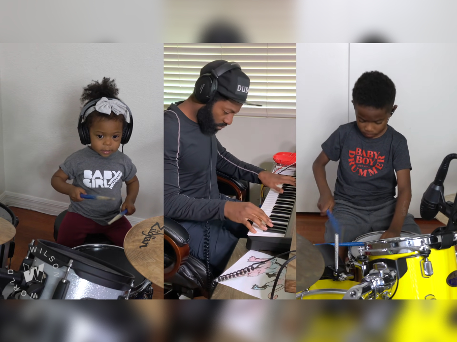 Adorable 2-year-old joins the family band, steals the show with her ...