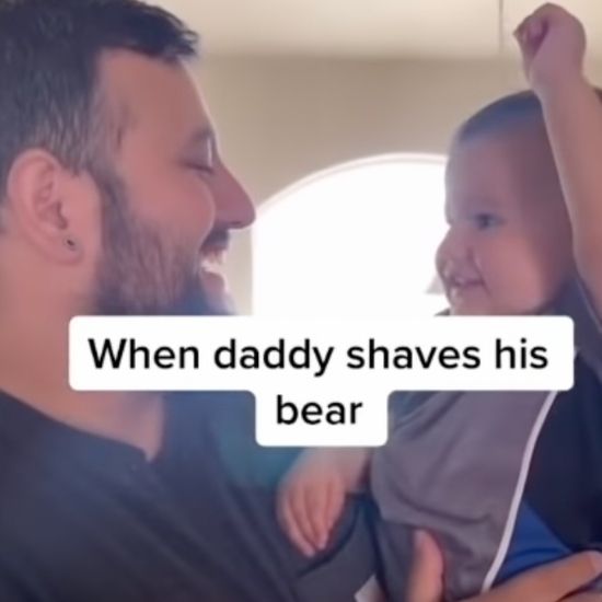 Bewildered babies respond to seeing their dads without beards for the ...