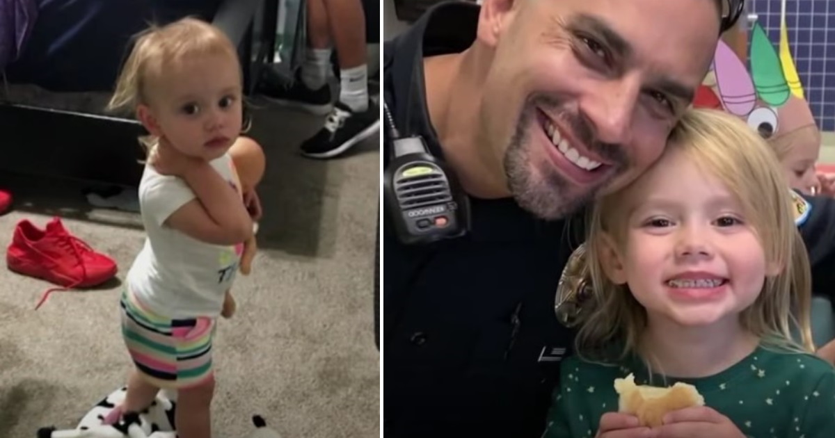 Cop comforts toddler during welfare check and 2 years later becomes her ...