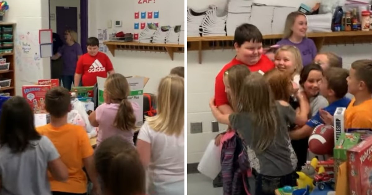 Boy walks in after losing all his toys in fire and sees gifts from ...