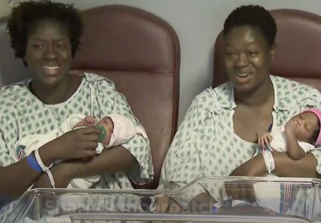 Pair of sisters give birth hours apart at same hospital on father’s ...