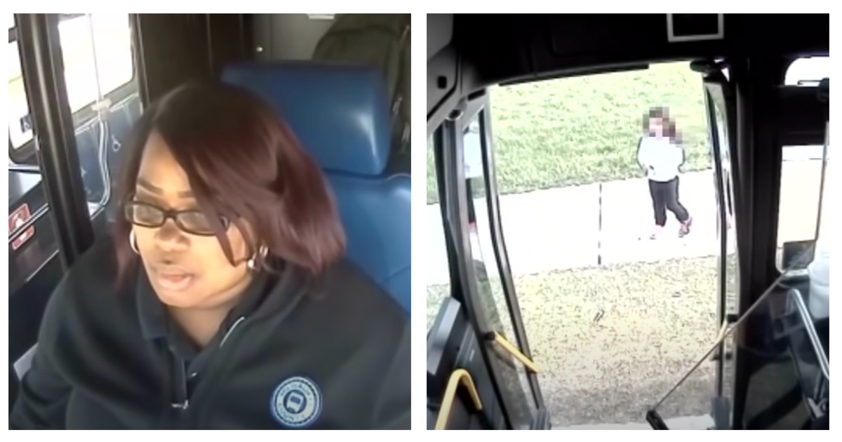 Bus driver catches sight of little girl walking by herself and ...