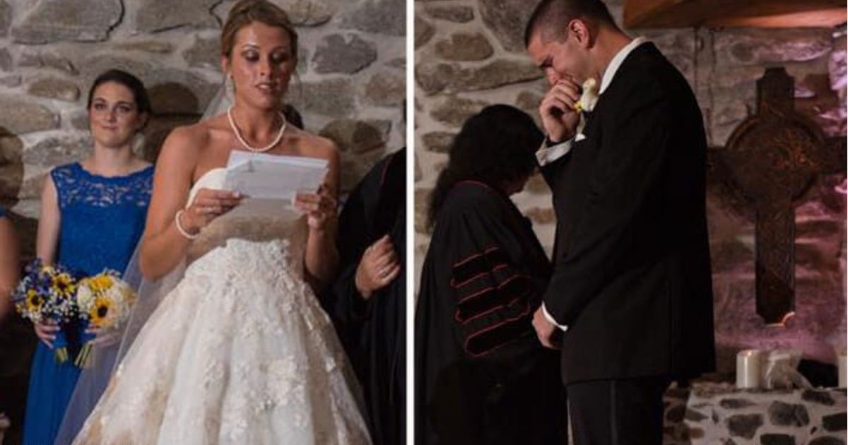 Groom thinks bride is about to give her vows but then she turns to ex ...