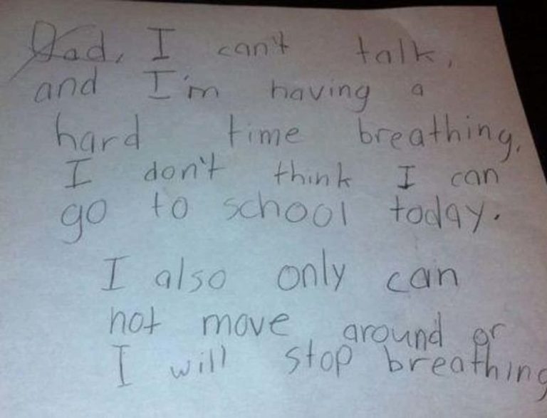 15 fake school excuse notes we can’t stop laughing at
