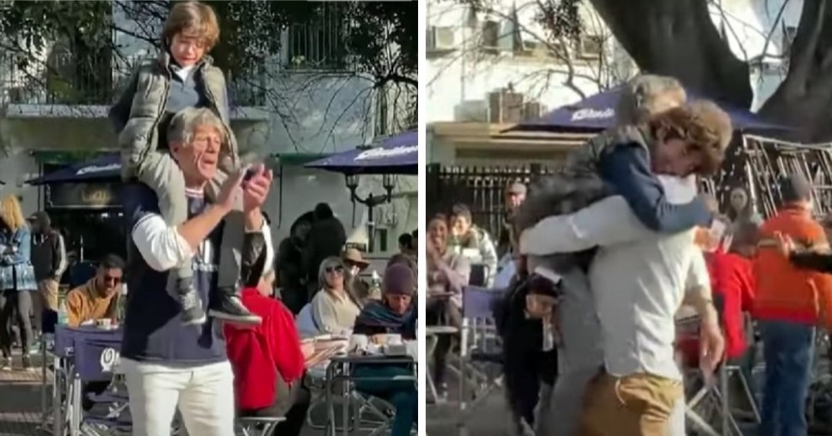 Crowd bands together in a brilliant way to help lost child find dad