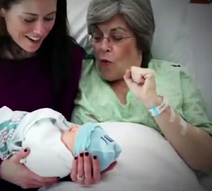 61-year-old menopausal woman gives birth to her grandson
