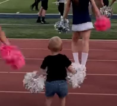 2-year-old learns cheer routine from watching big sister and totally ...