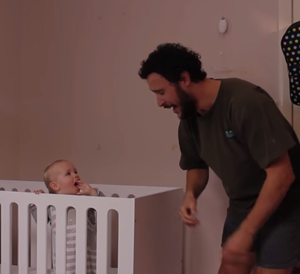 Dad gives hilarious tutorial on how to put baby to sleep