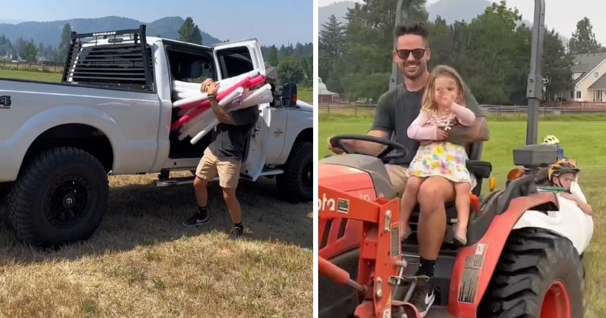 Dad goes all out building homemade “train” for his daughters and earns ...