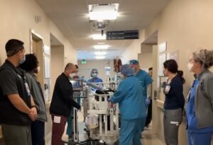 Hospital workers line the halls to honor sweet baby as she’s wheeled to ...